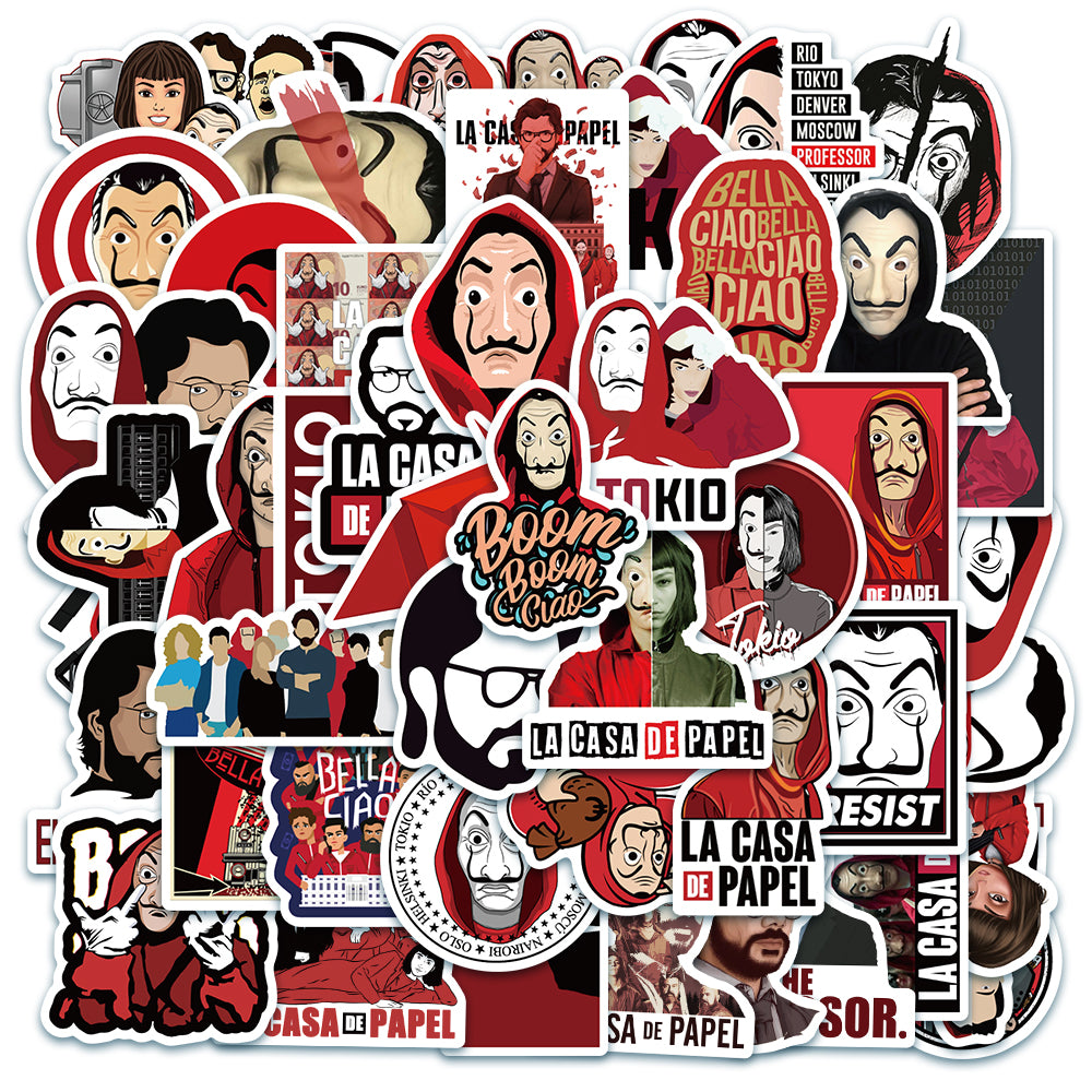 50pcs Money Heist Stickers – AU Sticker World