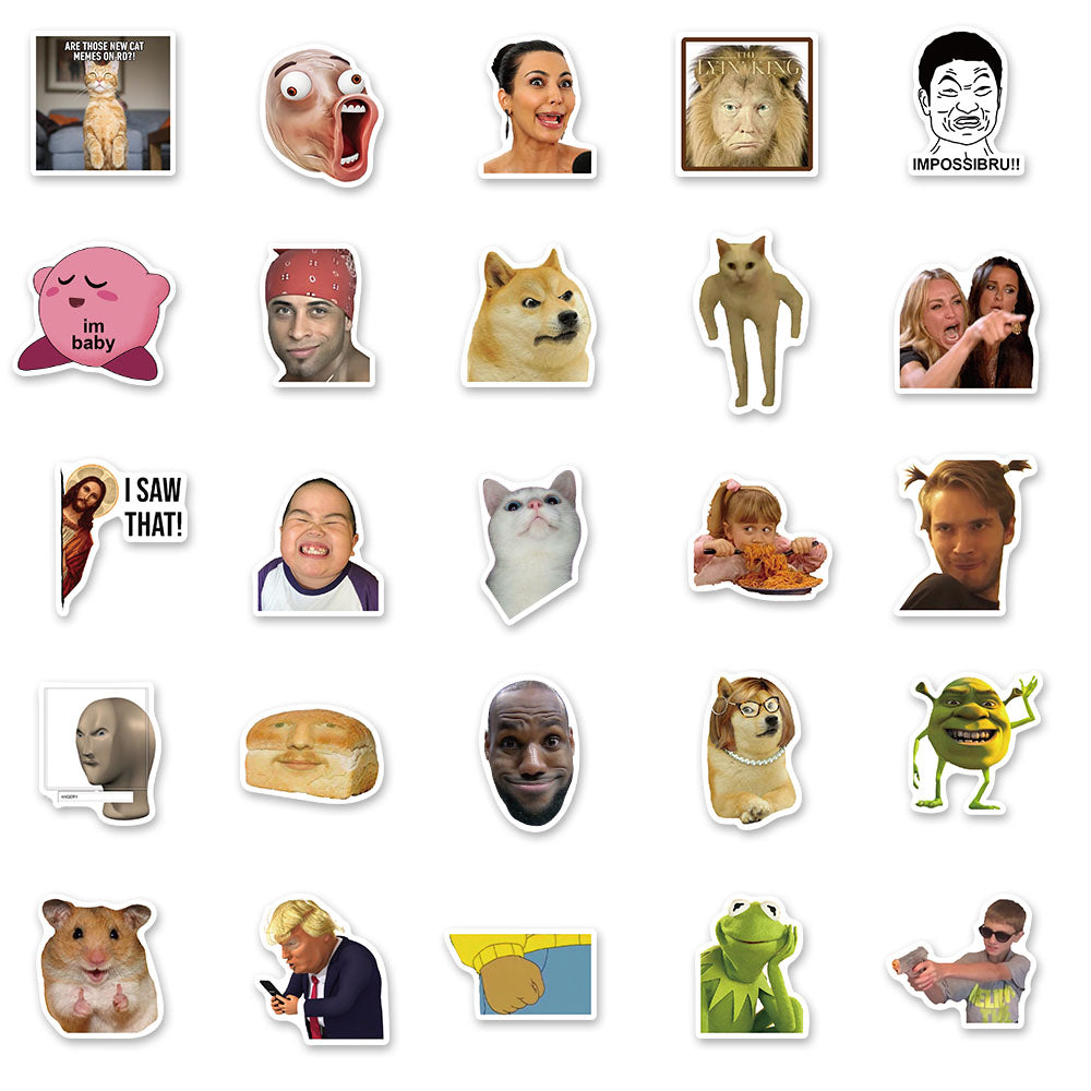 50pcs Celebrity Emoji Stickers – AU Sticker World