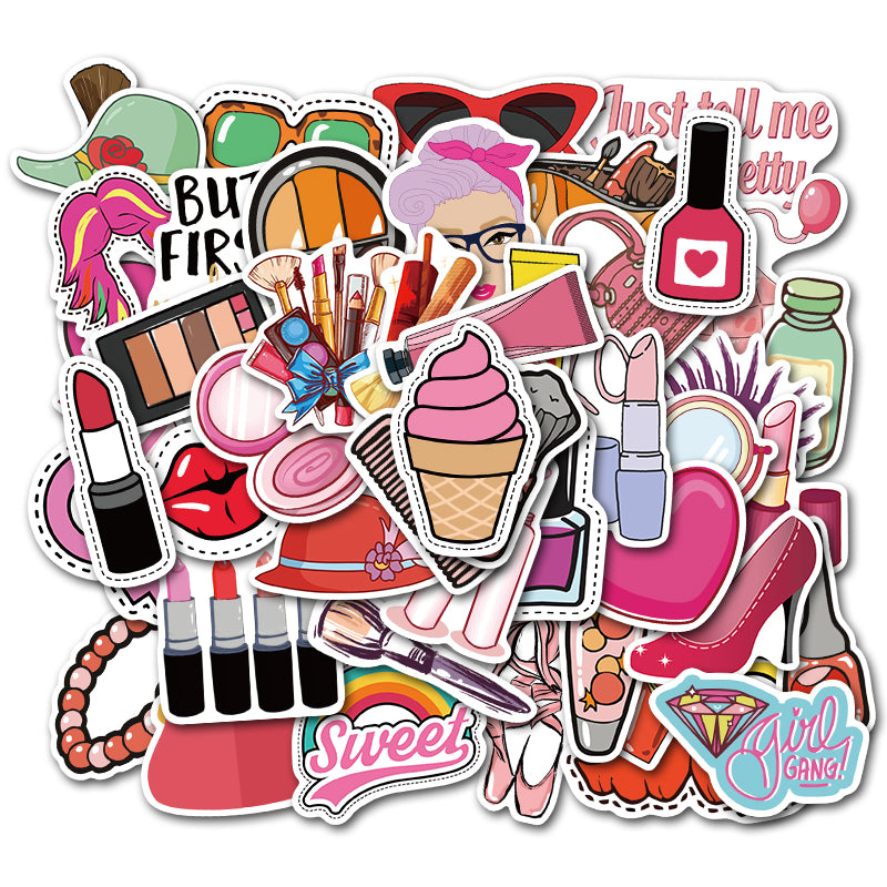50pcs Girls Makeup Stickers – AU Sticker World