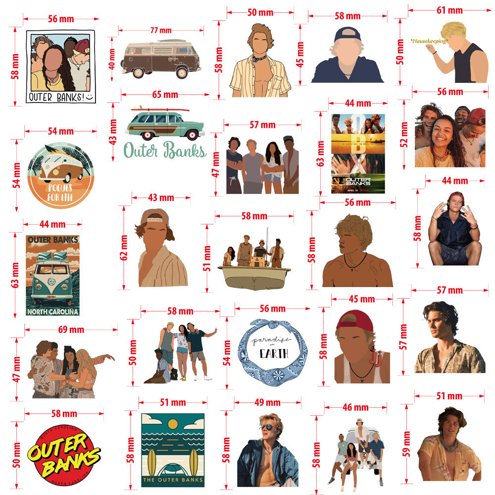 50pcs Outer Banks Stickers – AU Sticker World