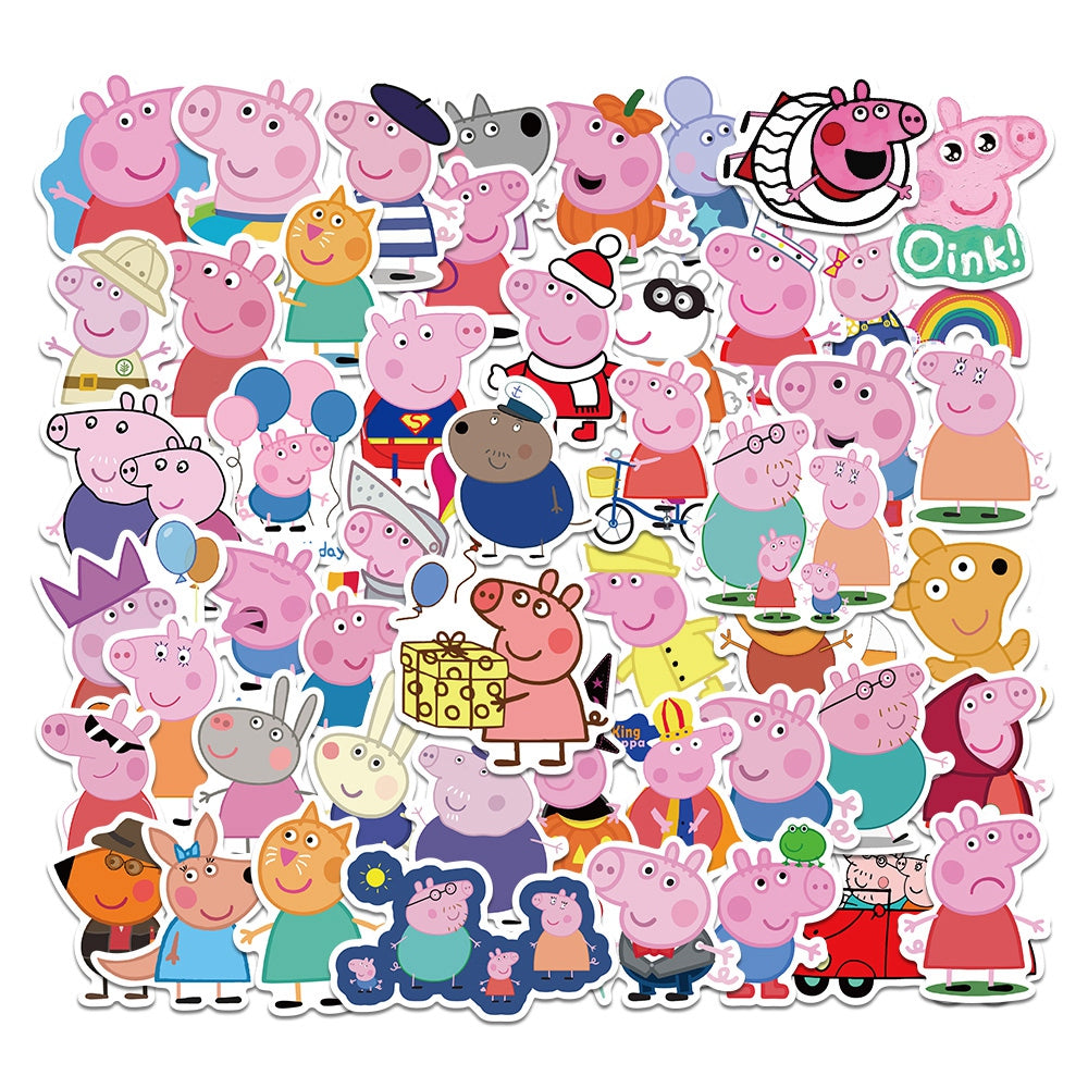 50pcs Peppa Pig 1 Stickers – AU Sticker World