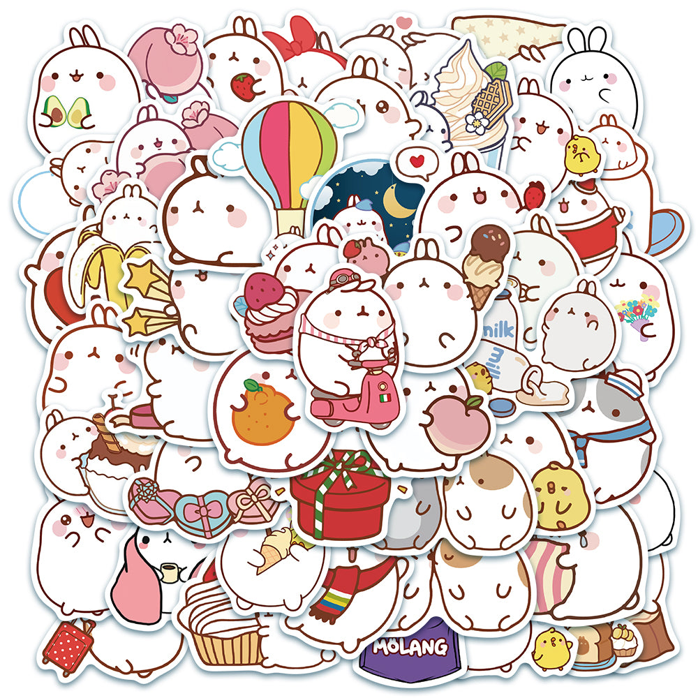 50pcs Molang Stickers – AU Sticker World