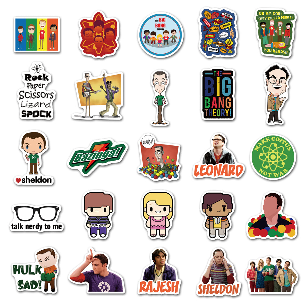 50pcs The Big Bang Theory 2 Stickers – AU Sticker World