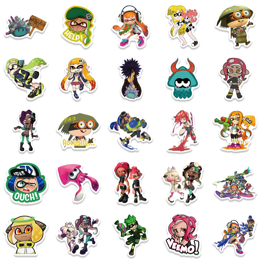 50pcs Splatoon Stickers – AU Sticker World