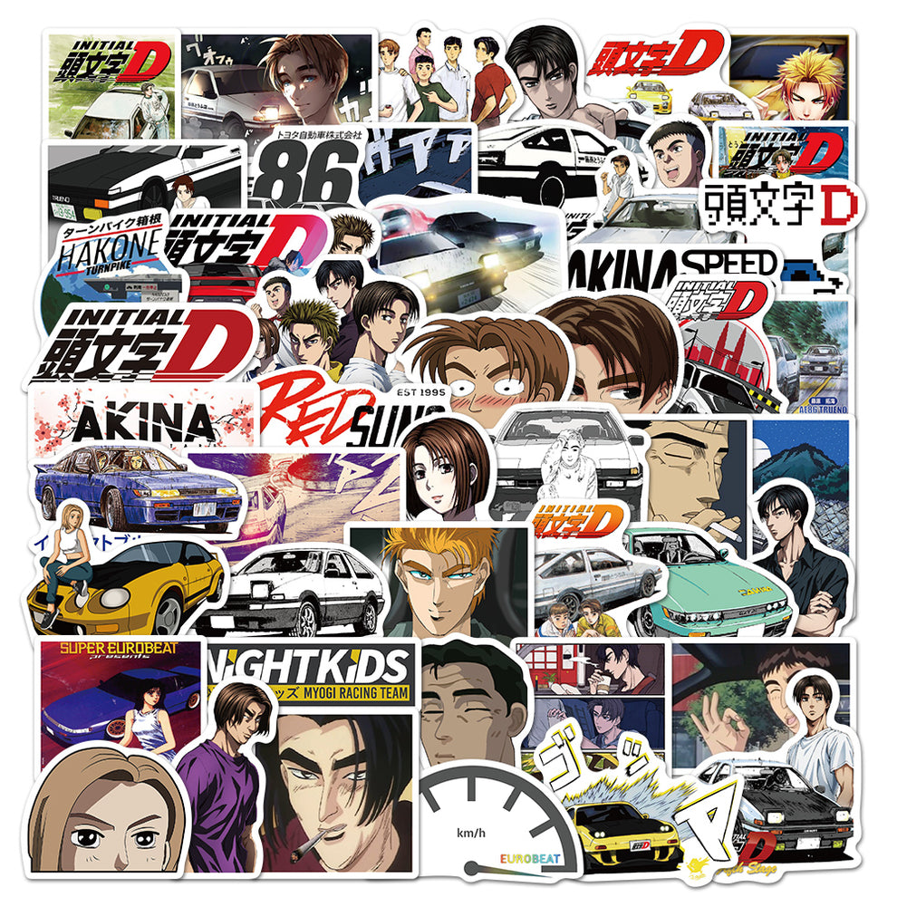 50pcs Initial D 1 Stickers – AU Sticker World