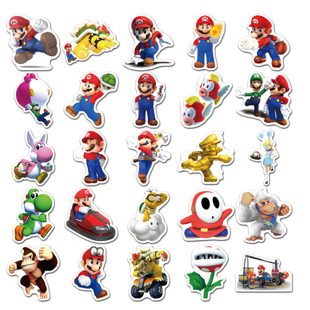 50pcs Super Mario 3 Stickers – AU Sticker World