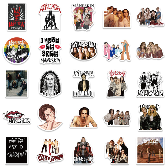 50pcs Maneskin Stickers – AU Sticker World