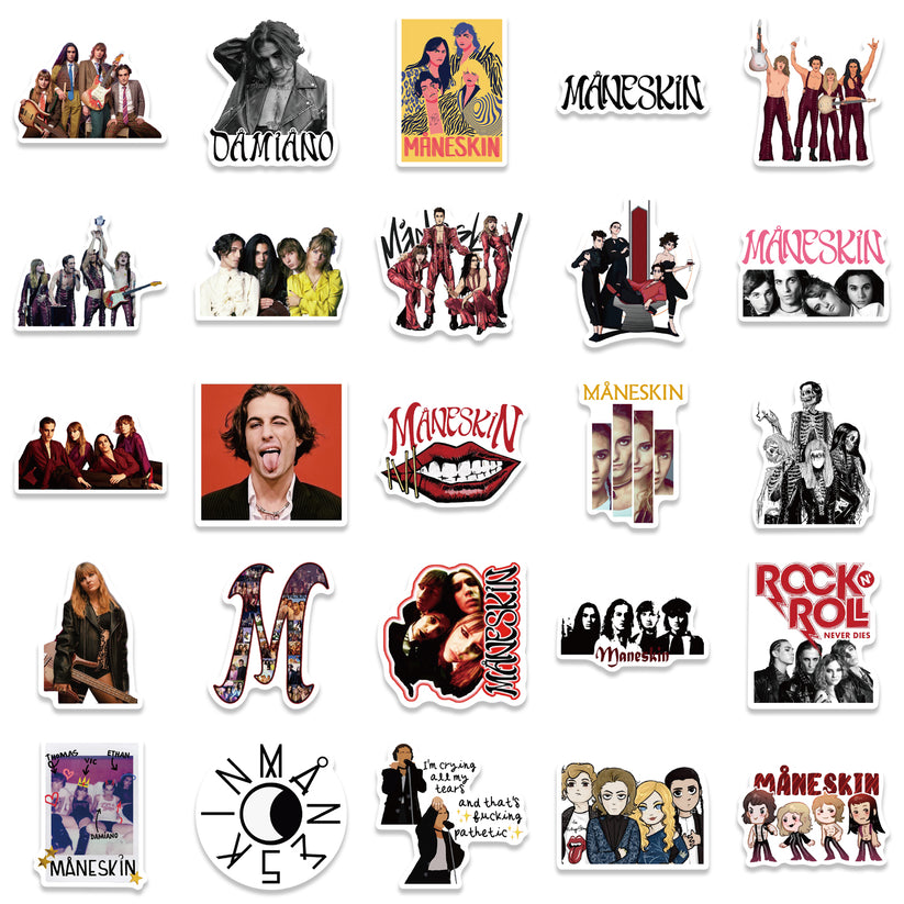 50pcs Maneskin Stickers – AU Sticker World
