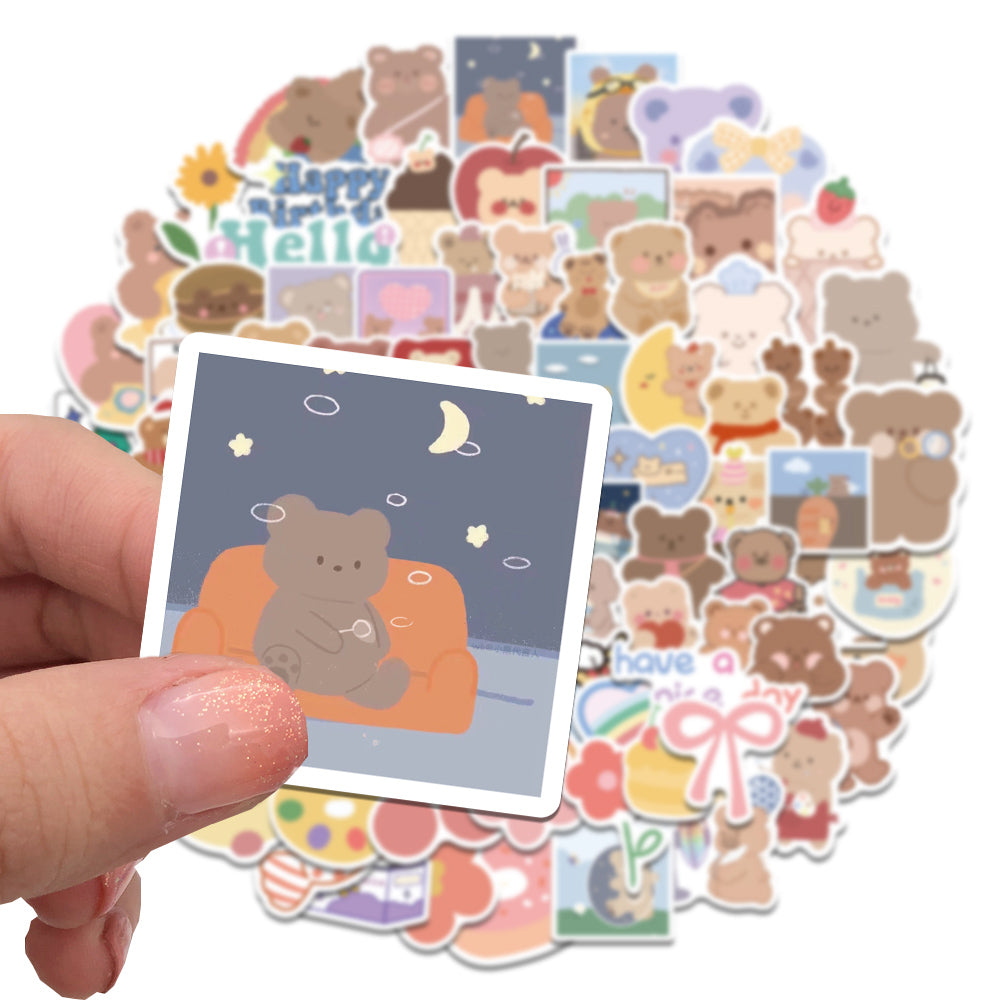 50pcs Teddy Bear Stickers – AU Sticker World