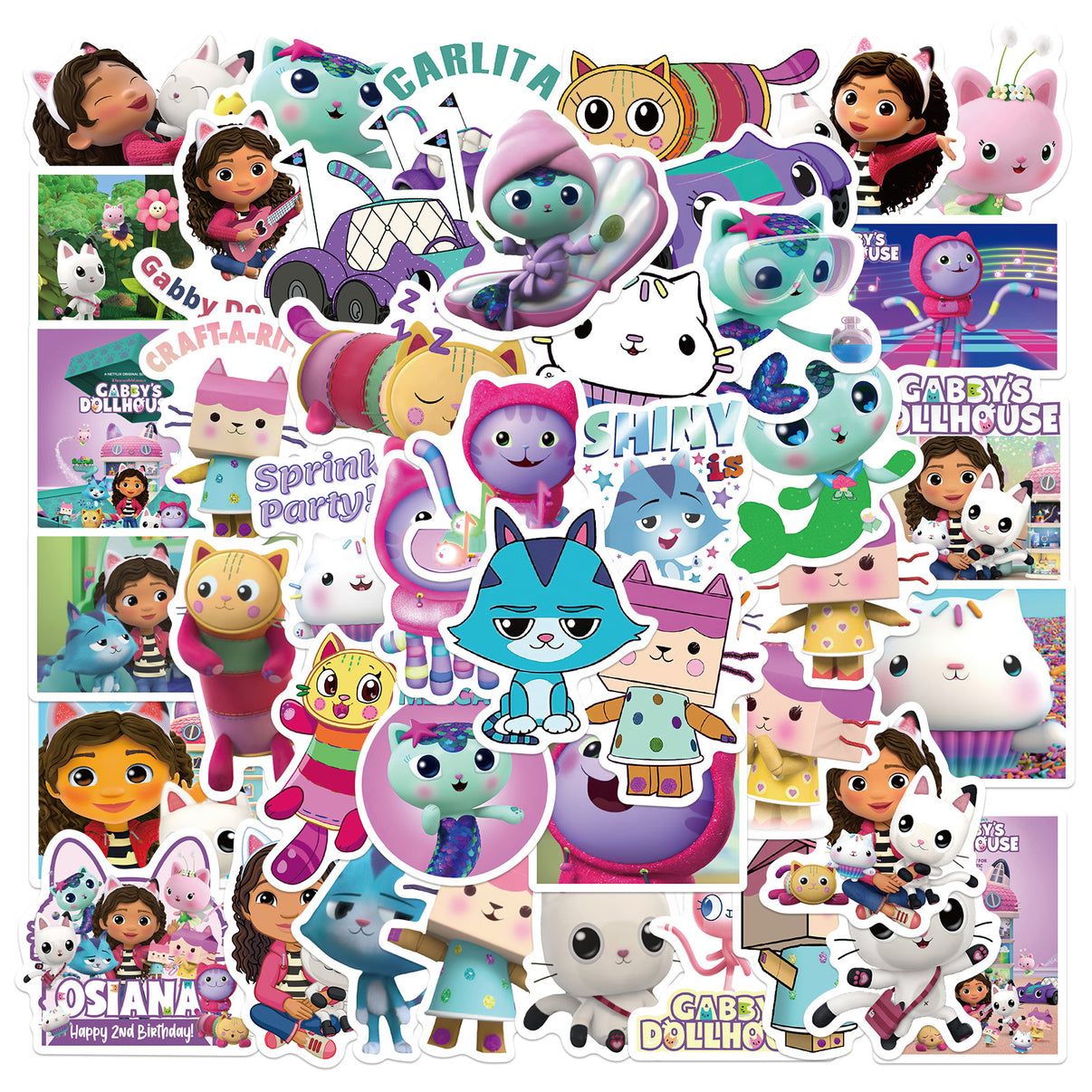 50pcs Gabby's Dollhouse Stickers – AU Sticker World