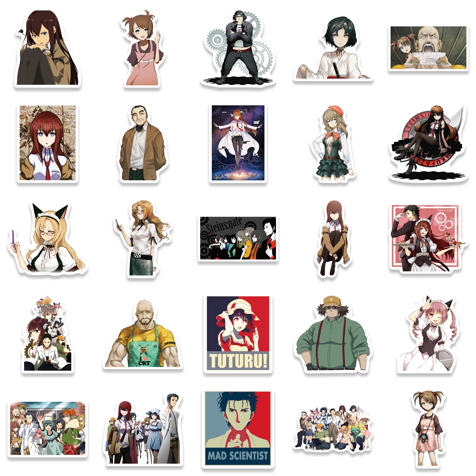 50pcs Steins Gate Stickers – AU Sticker World
