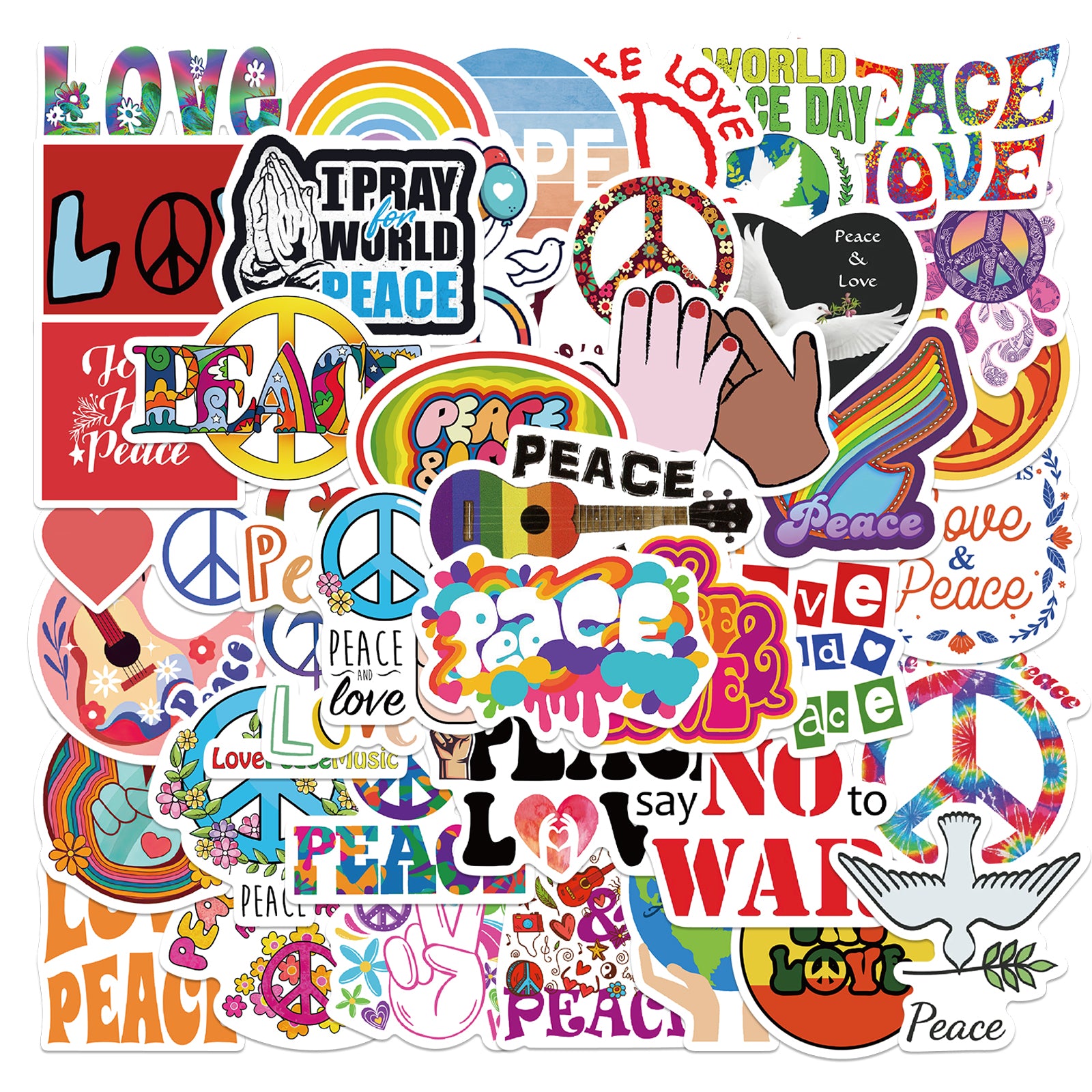 50pcs World Peace 1 Stickers – AU Sticker World