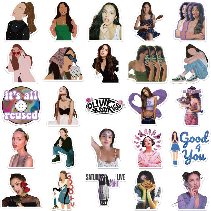 50pcs Olivia Rodrigo Stickers – AU Sticker World