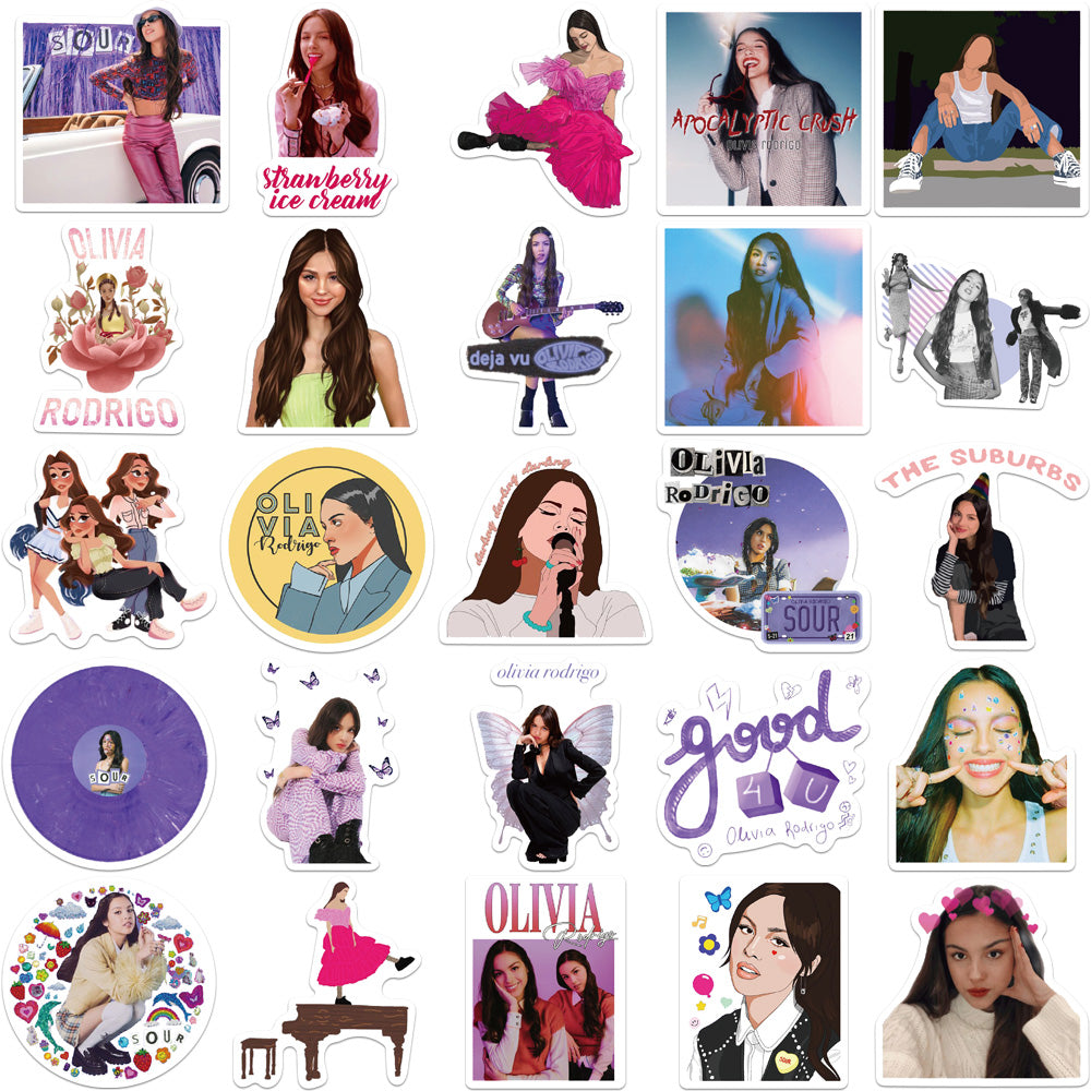 50pcs Olivia Rodrigo Stickers – AU Sticker World