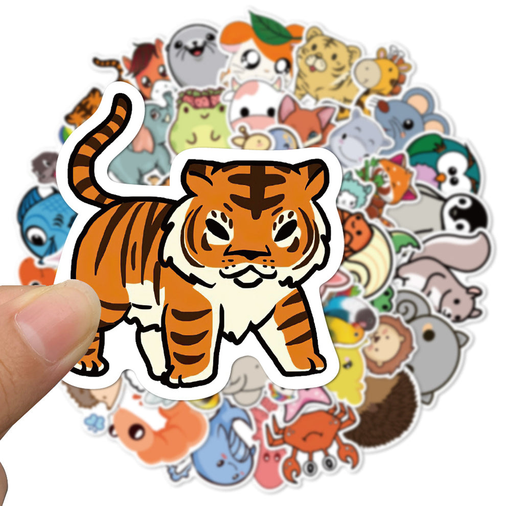50pcs Catoon Animals 3 Stickers – AU Sticker World