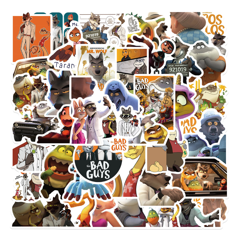 52pcs Bad Guys Stickers – AU Sticker World