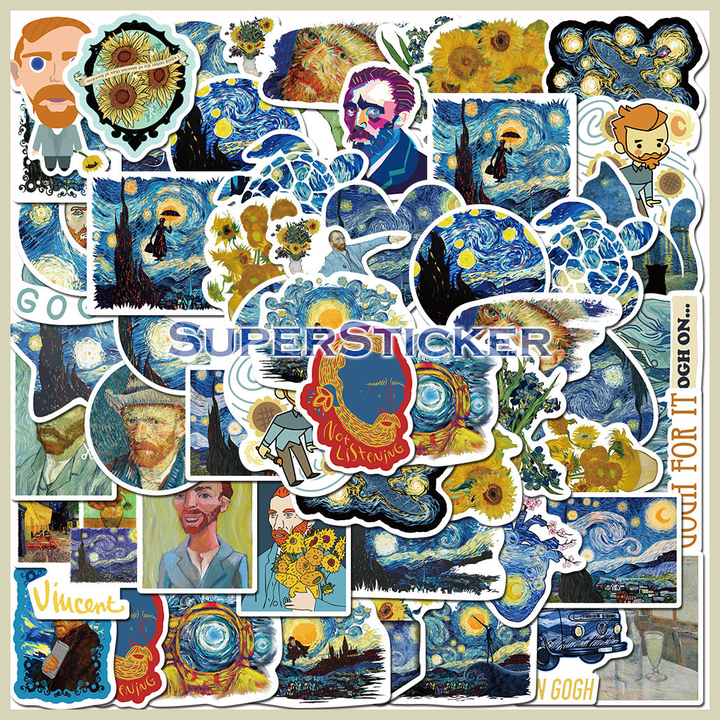 40pcs Van Gogh Stickers – AU Sticker World
