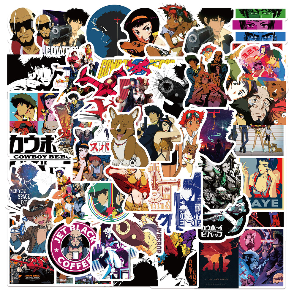 50psc Cowboy Bebop Stickers – AU Sticker World