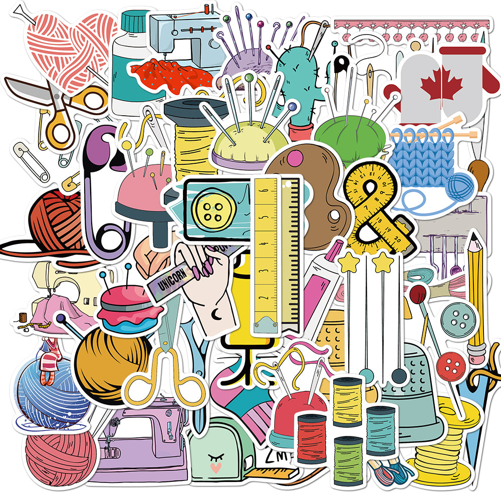 50pcs Knitting Stickers – AU Sticker World