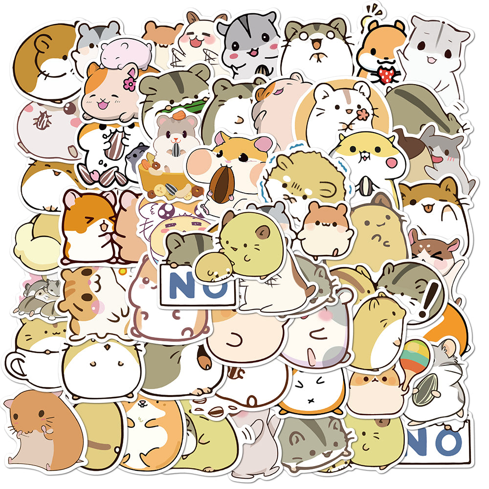 50pcs Hamsters 1 Stickers – AU Sticker World